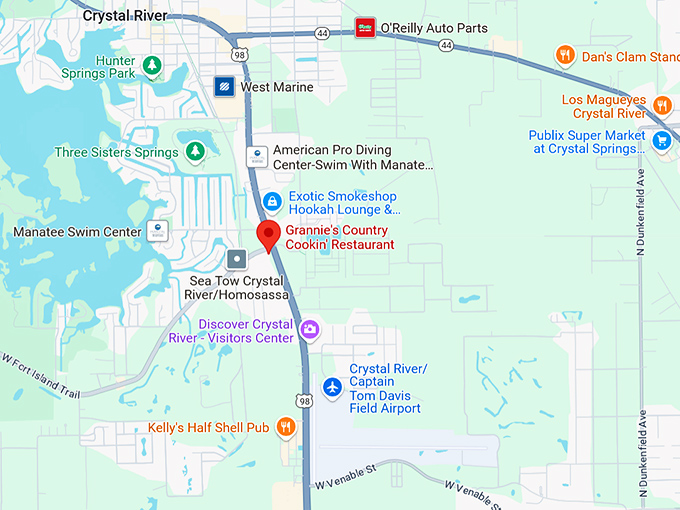 16. grannie's country cookin&rsquo; restaurant map