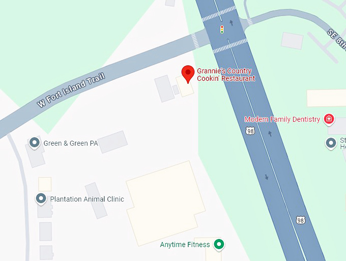 16. grannie's country cookin&rsquo; restaurant map