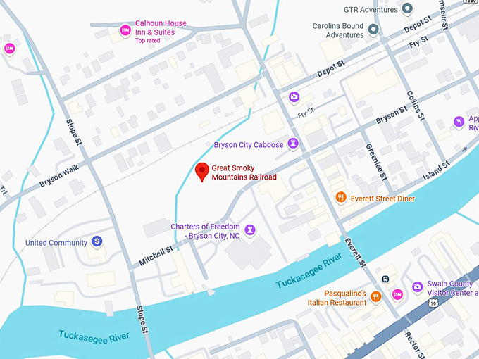 16. great smoky mountains railroad (45 mitchell st) map