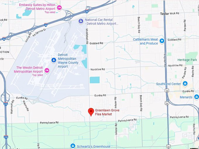 16. greenlawn grove flea market map