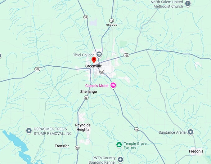 16. greenville map
