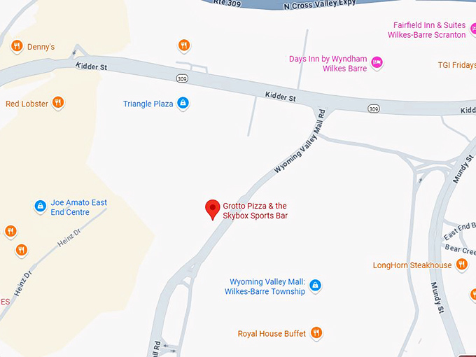 16. grotto pizza & the skybox sports bar map