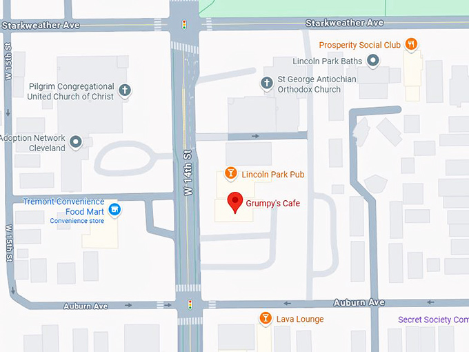 16. grumpy's cafe map