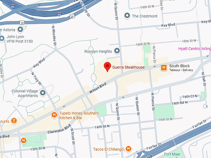 16. guerrera steakhouse map