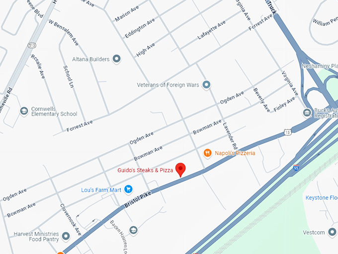 16. guido's steaks & pizza map