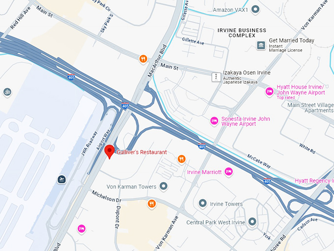 16. gulliver's restaurant map