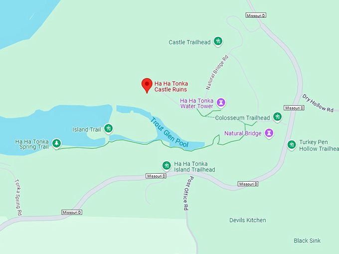 16. ha ha tonka castle ruins map