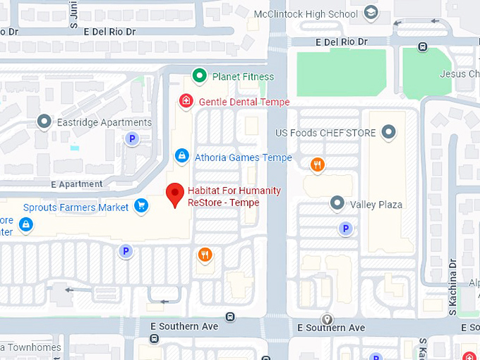 16. habitat for humanity restore tempe map
