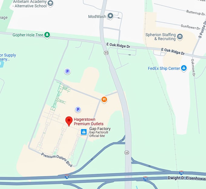 16. hagerstown premium outlets map
