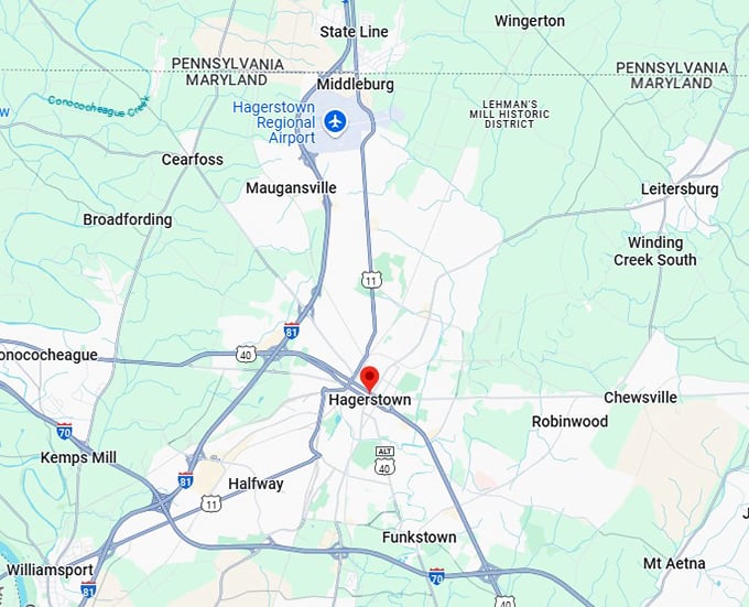 16. hagerstown map