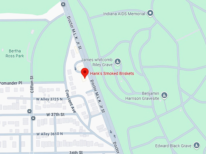 16. hank's smoked briskets map