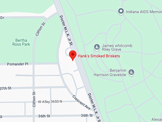 16. hank's smoked briskets map