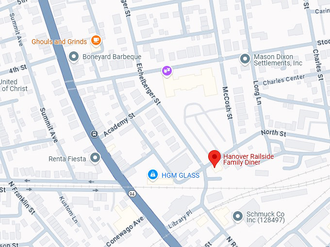 16. hanover railside family diner map