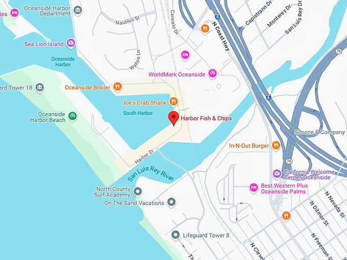 16. harbor fish & chips map