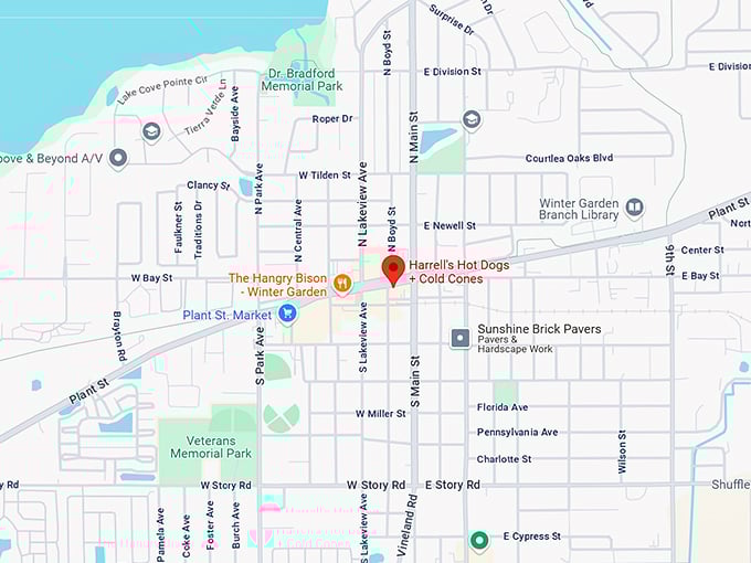 16. harrell's hot dogs + cold cones map