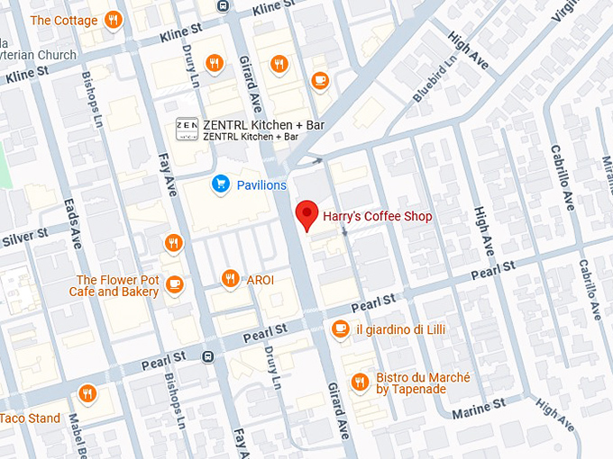 16. harry's coffee shop map