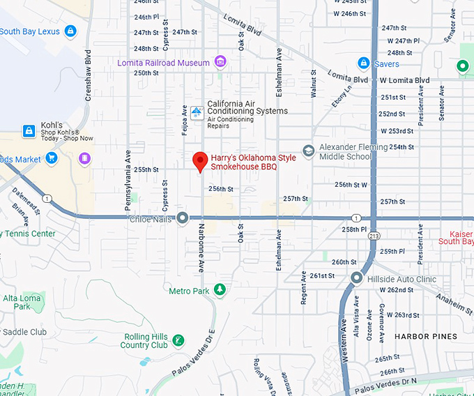 16. harry's oklahoma style smokehouse bbq map