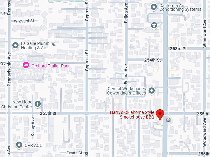 16. harry's oklahoma style smokehouse bbq map