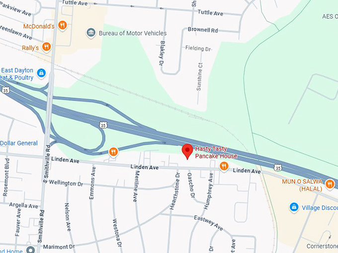 16. hasty tasty pancake house map