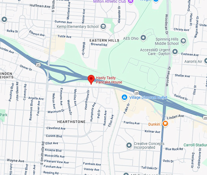 16. hasty tasty pancake house map