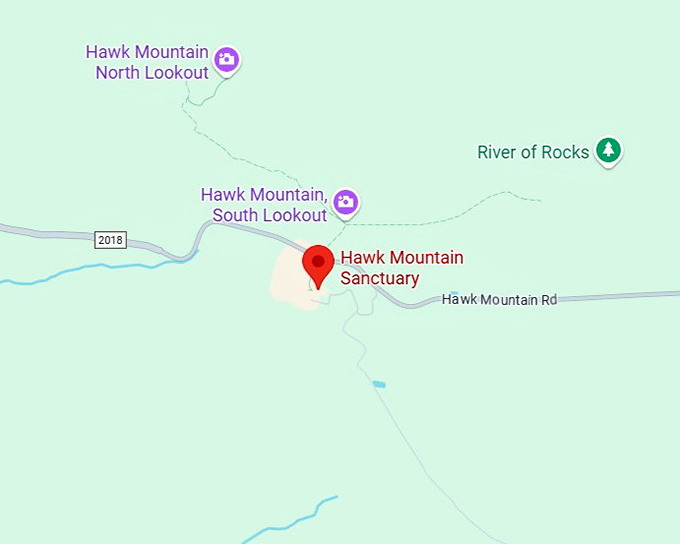 hawk mountain sanctuary map