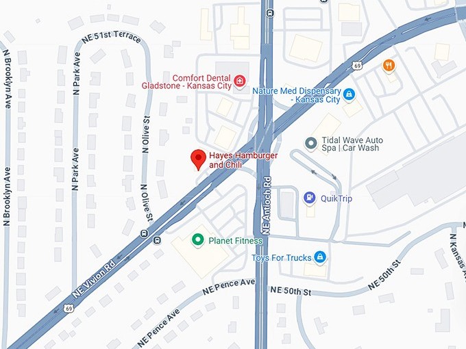 16. hayes hamburger and chili map