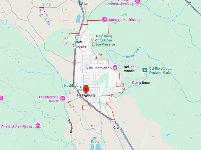 16. healdsburg map