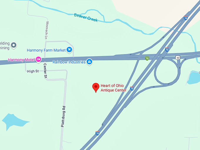 16. heart of ohio antique center map