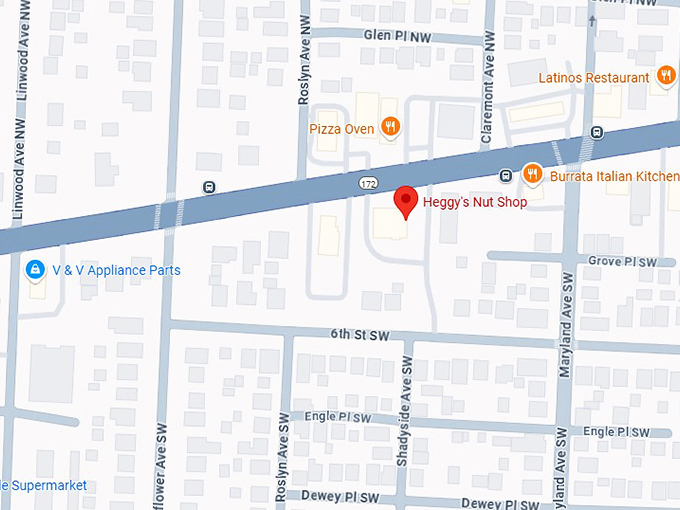 16. heggy's nut shop (tuscarawas st w) map