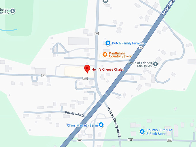 16. heini's cheese chalet map