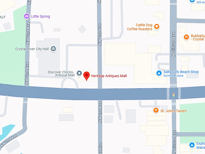 16. heritage antiques mall map