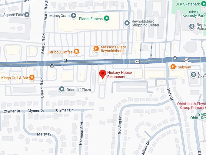 16. hickory house restaurant map