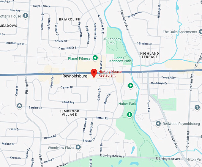 16. hickory house restaurant map