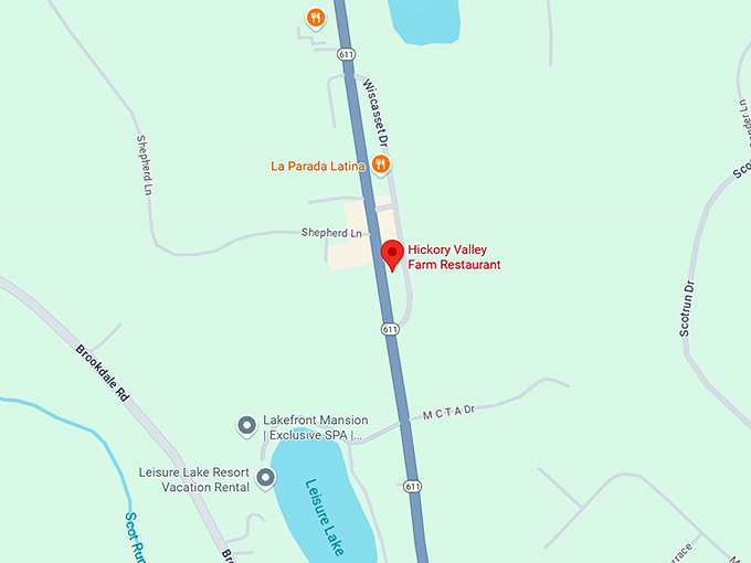 16. hickory valley farm restaurant map