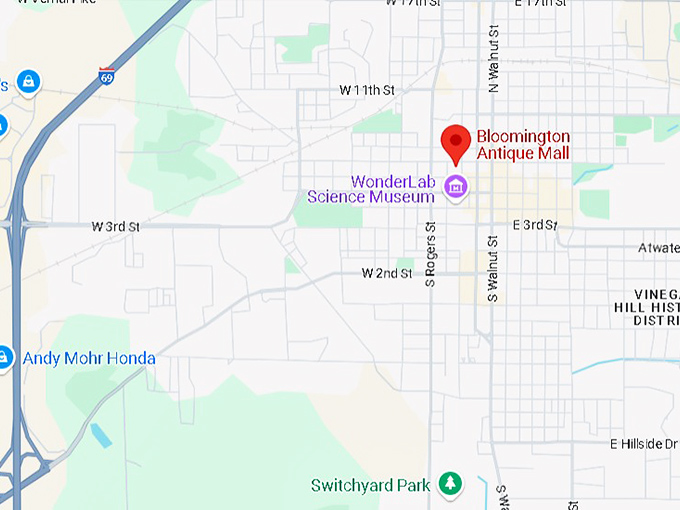 16. historic bloomington antique mall map