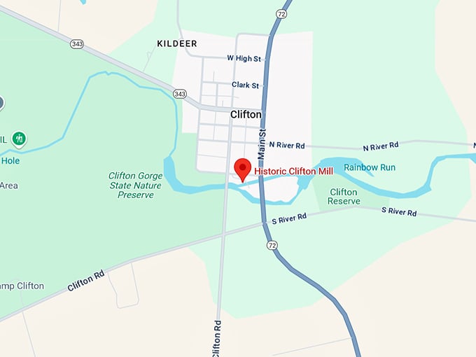 16. historic clifton mill map