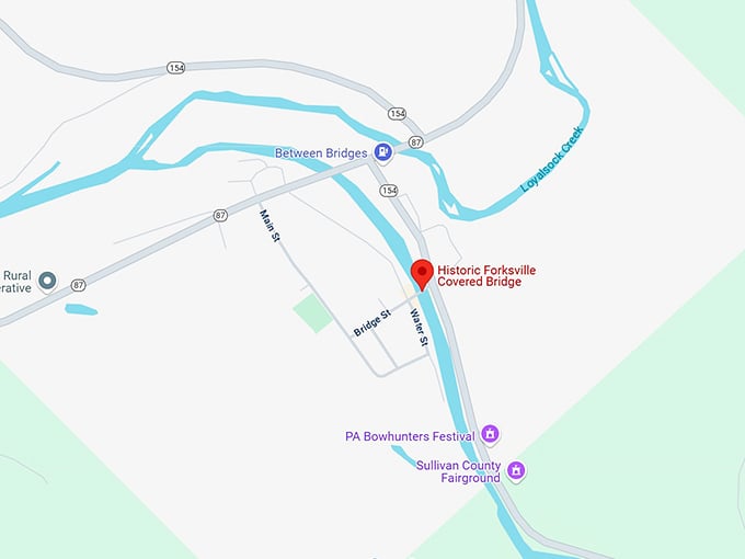 16. historic forksville covered bridge map