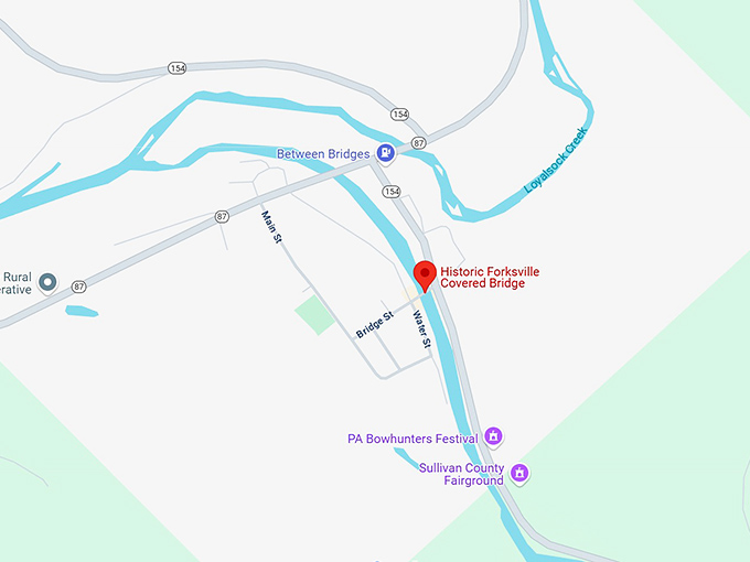 16. historic forksville covered bridge map