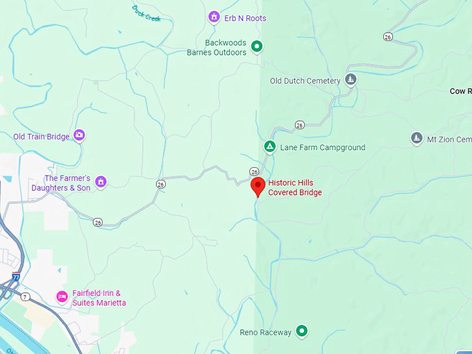 16. historic hills covered bridge map