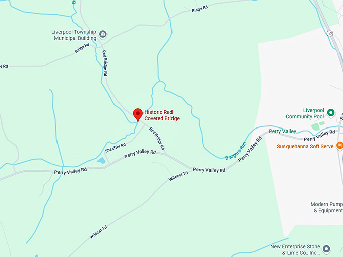 16. historic red covered bridge map