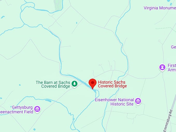 16. historic sachs covered bridge map