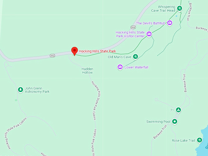 16. hocking hills state park map