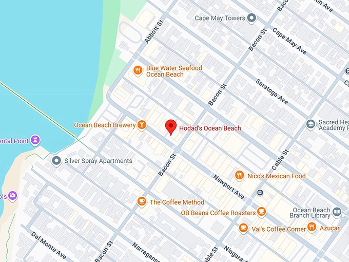 16. hodad's ocean beach map