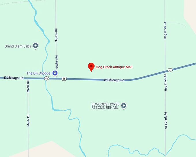16. hog creek antique mall map