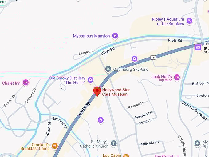 16. hollywood star cars museum map