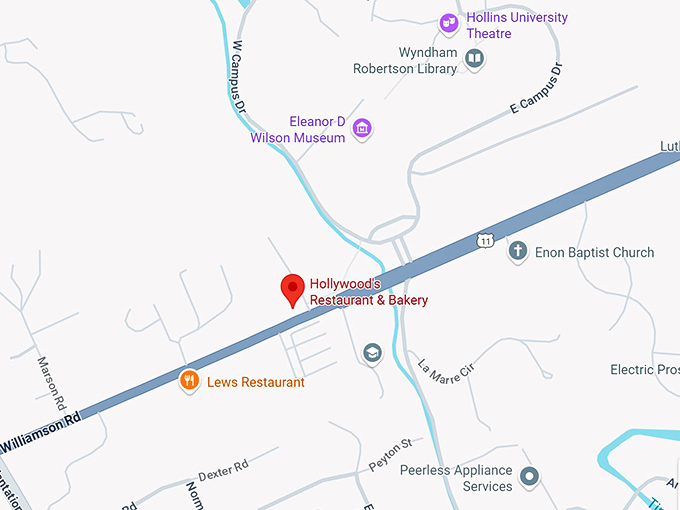 16. hollywood's restaurants & bakery map