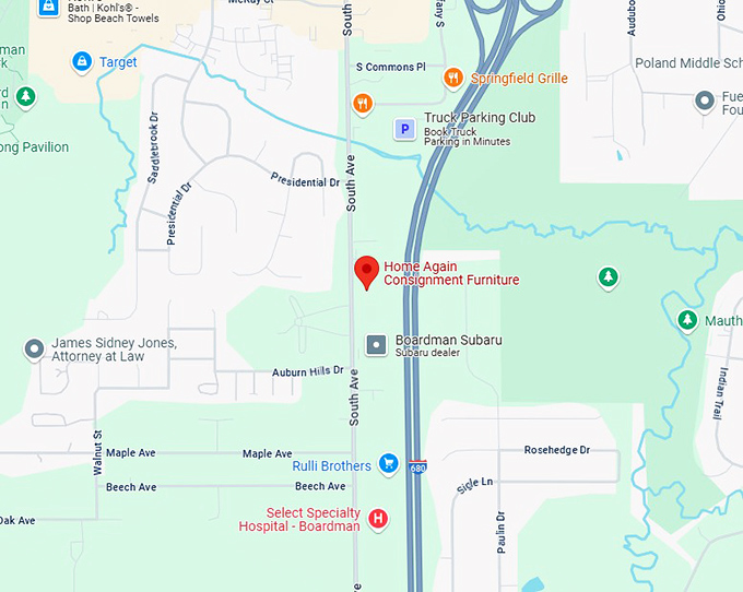 16. home again consignment furniture map