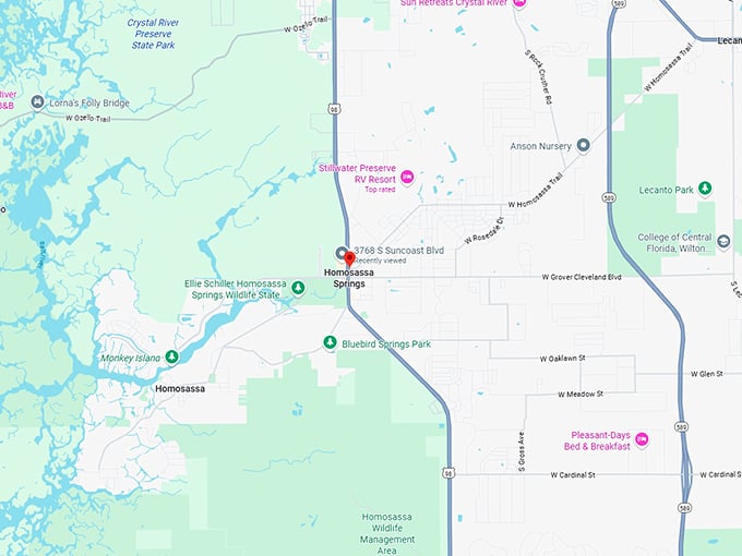 16. homosassa springs map