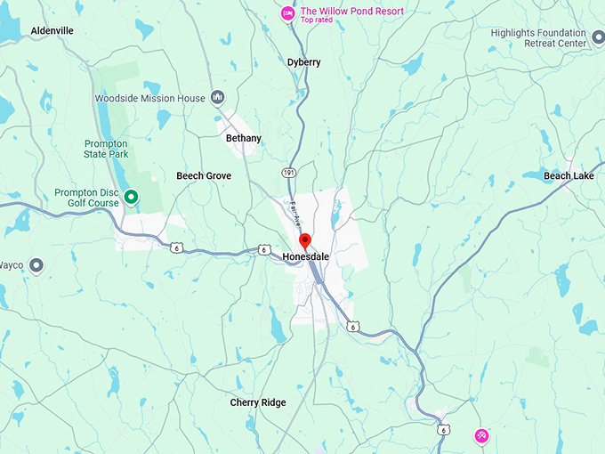 16. honesdale map