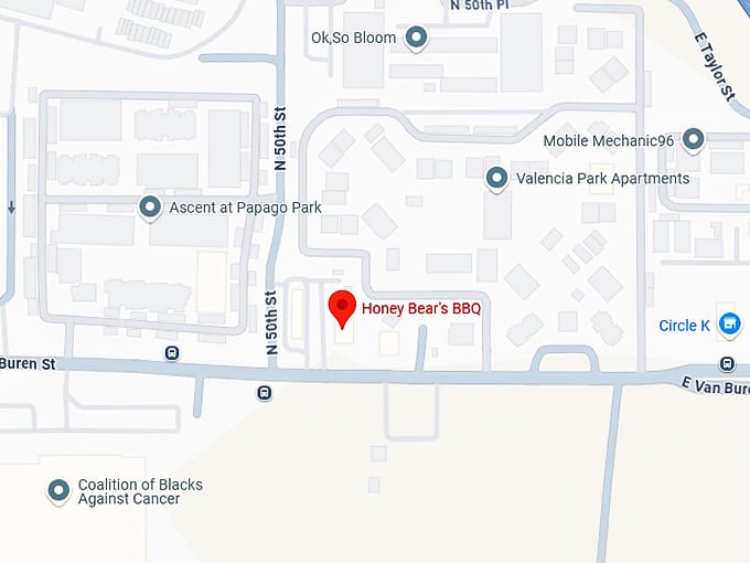 16. honey bear's bbq map